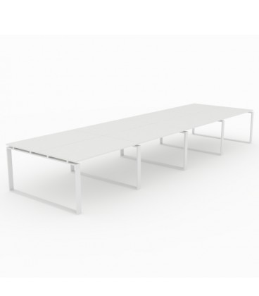 【Mesa de trabajo Bench Modern de 8 puestos ML】Mejor Calidad y Precio