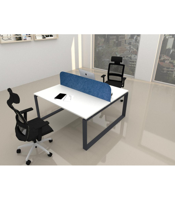 Mesa BENCH MODERN com divisória acústica simples 2P. Melhor qualidade e ...